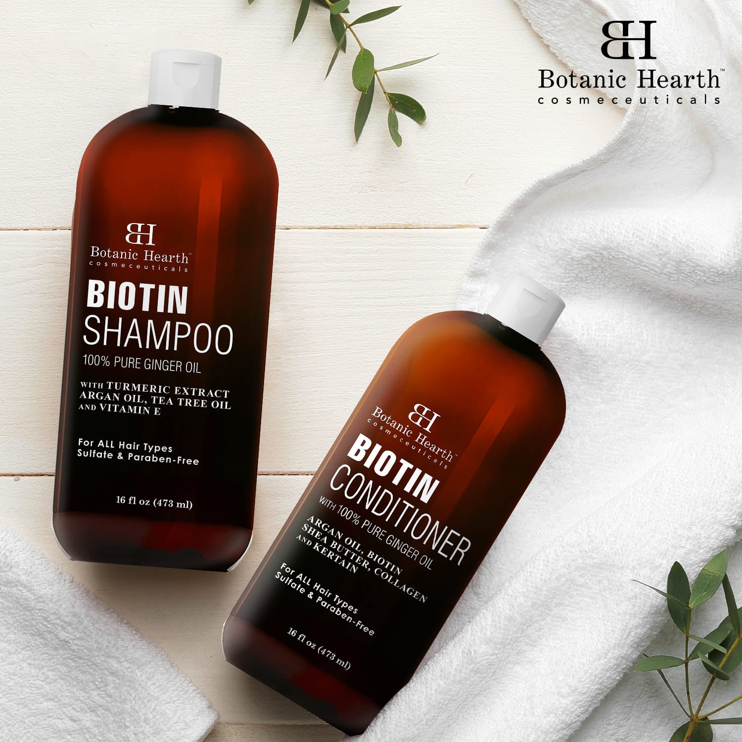 Biotin Shampoo and Conditioner Set | Botanic Hearth