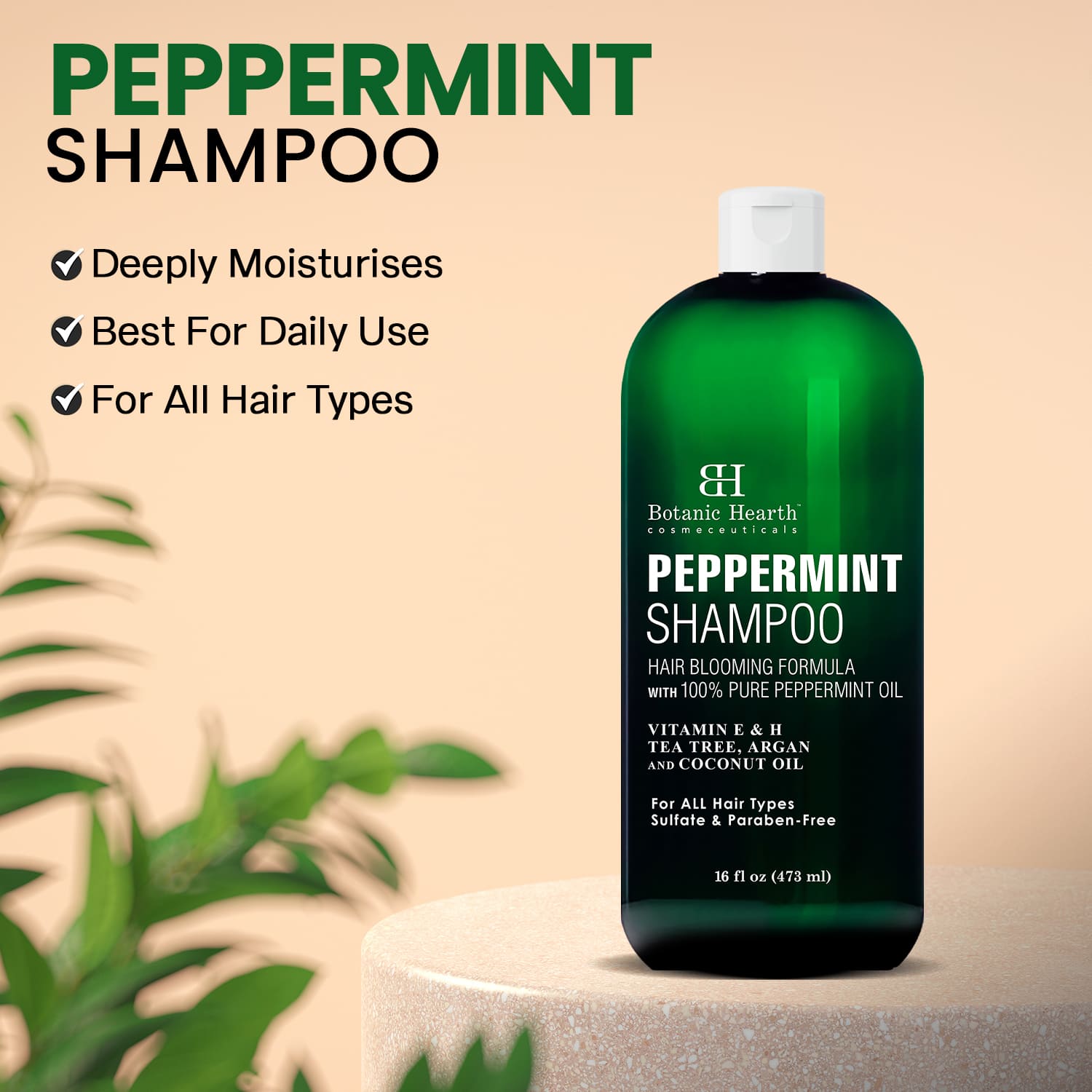Peppermint Shampoo (16 fl oz) – Botanic Hearth