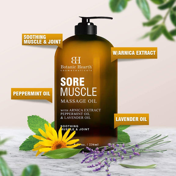 Sore Muscle Massage Oil - Release Tight Muscles – Botanic Hearth