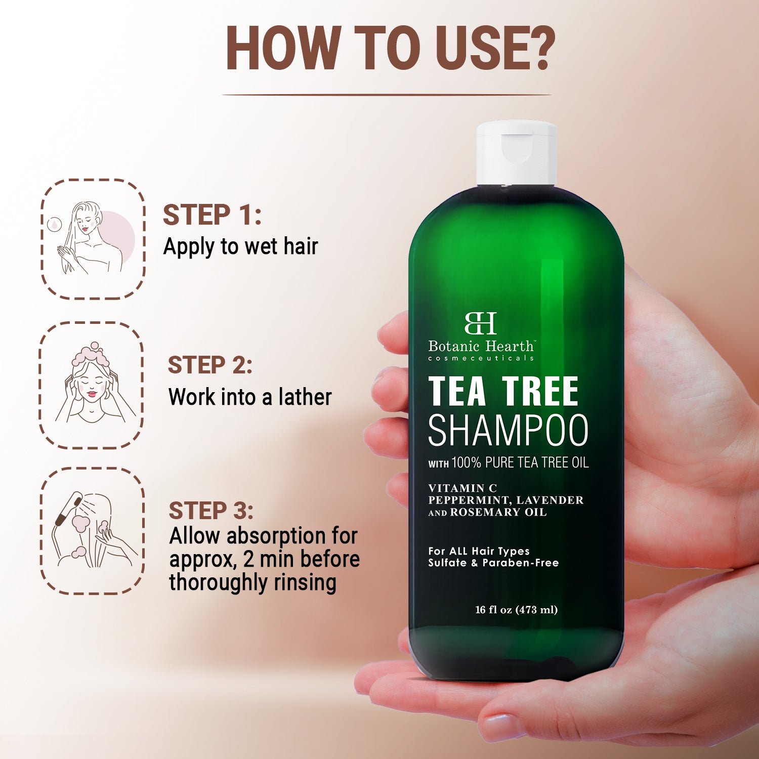Tea Tree Shampoo - 16 oz – Botanic Hearth